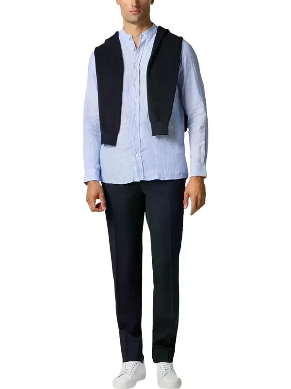 Brooks Brothers Stand-collar Button-up Shirt - Blue