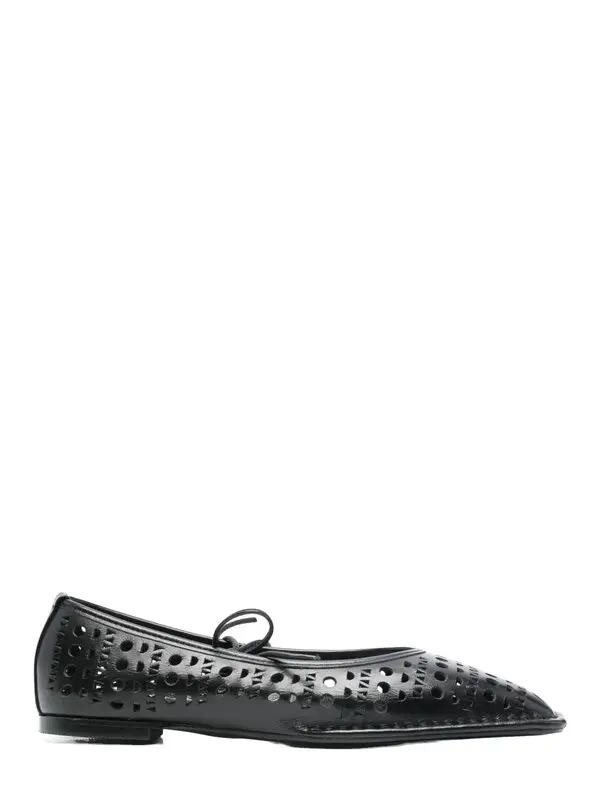 ALOHAS Sway Slit Ballet Flats With Perforated Detailing - Black
