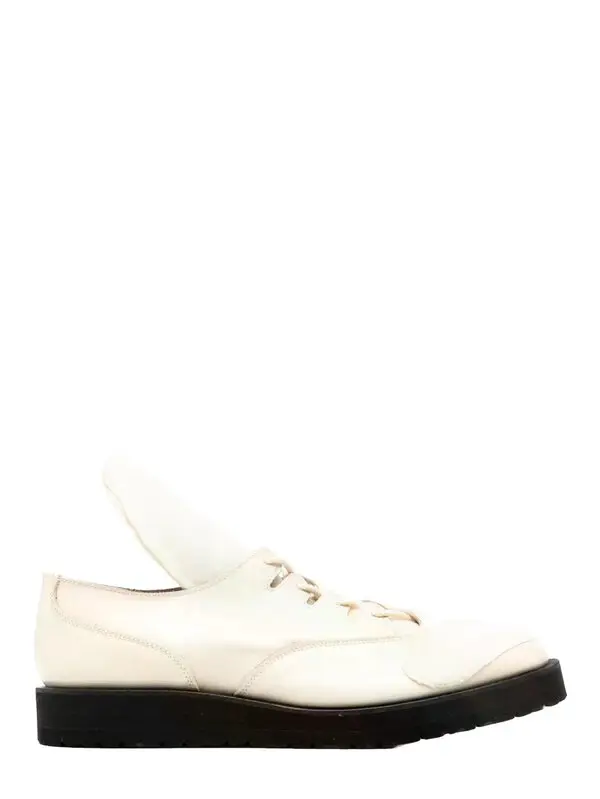 Yohji Yamamoto Lace-up Leather Derby Shoes - Neutrals