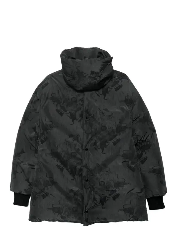 Fabiana Filippi Graphic-print Down Padded Coat - Black