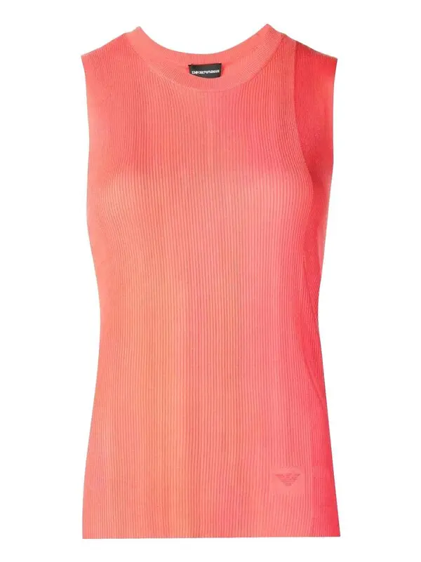 Emporio Armani Ribbed Sleeveless Top - Pink