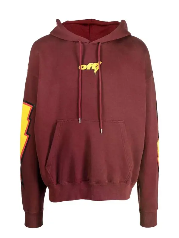 Off-White Thunder Stable Skate Hoodie - Red