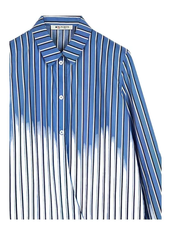 Ports 1961 Striped Shirt - Blue