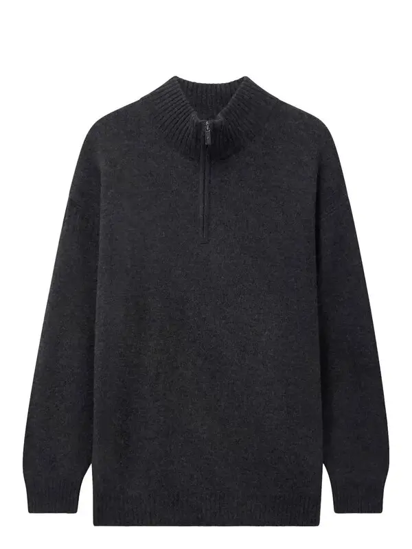 Pringle Of Scotland Zip Cashmere Jumper - Grey