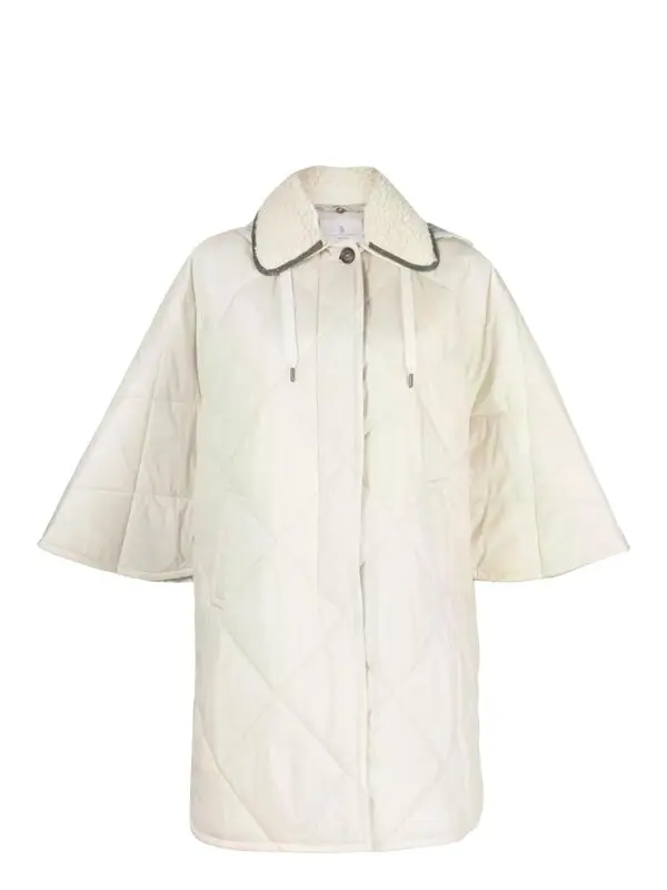 Brunello Cucinelli Quilted Drawstring Hood Coat - Neutrals