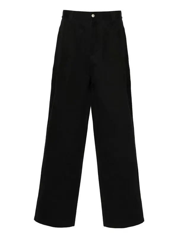 StÜssy Straight-leg Cotton Trousers - Black
