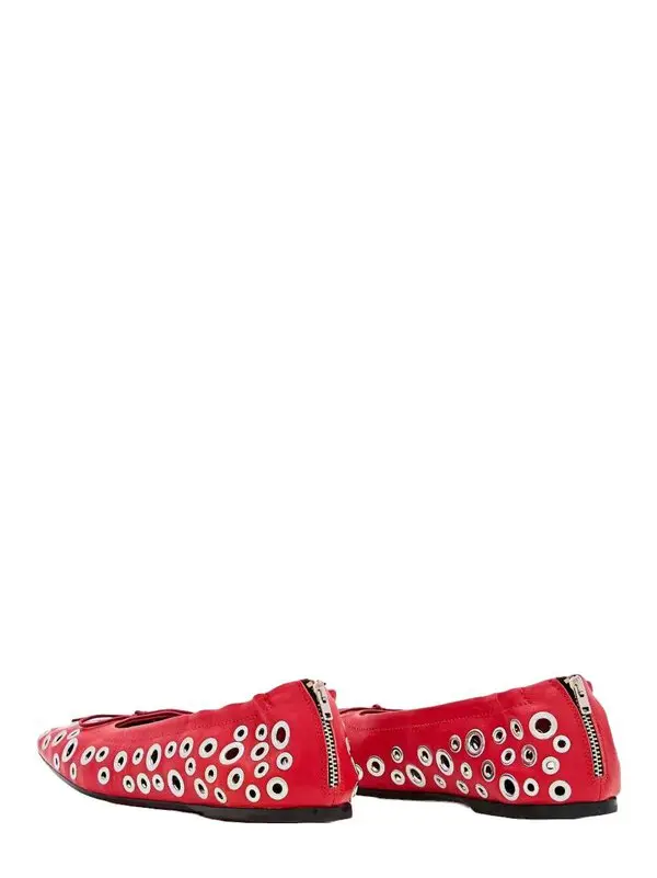 GOLDEN GOOSE Eyelet-vent Ballet Flats - Red