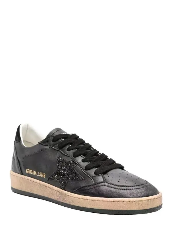 GOLDEN GOOSE Ball Star Leather Sneakers - Black