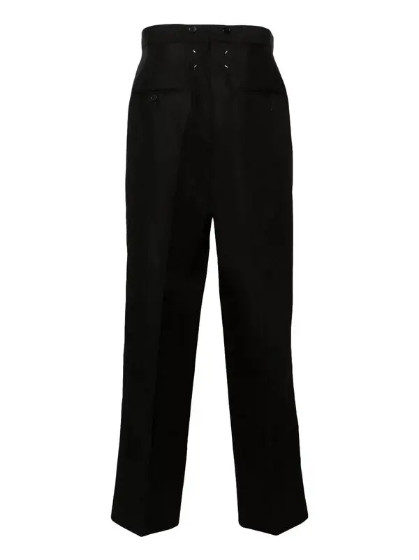 MAISON MARGIELA High-waist Wide-leg Trousers - Black