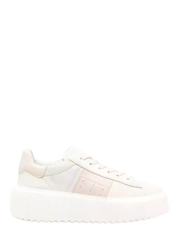 Hogan Almond Toe Lace-up Sneakers - Neutrals