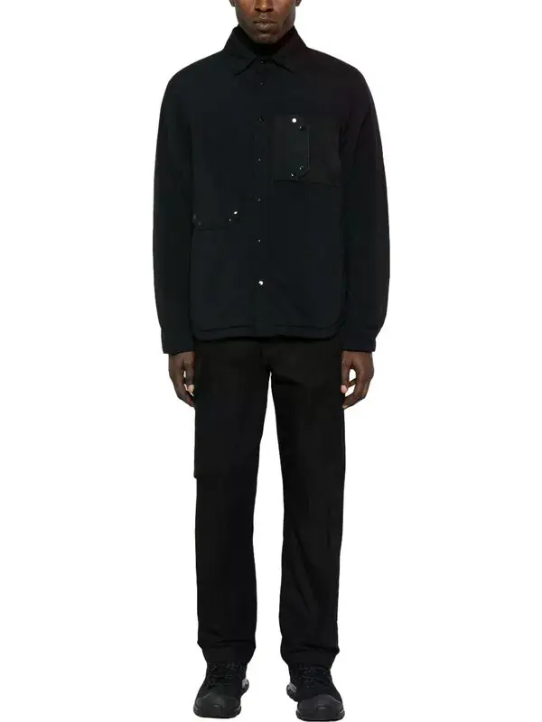 TEN C Padded Press-stud Shirt Jacket - Black