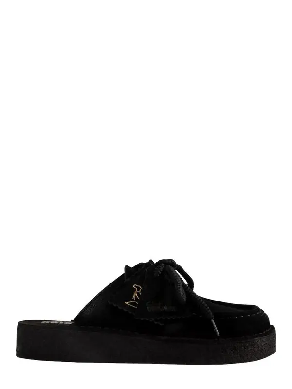 Clarks Nomad Suede Slip-on Mules - Black