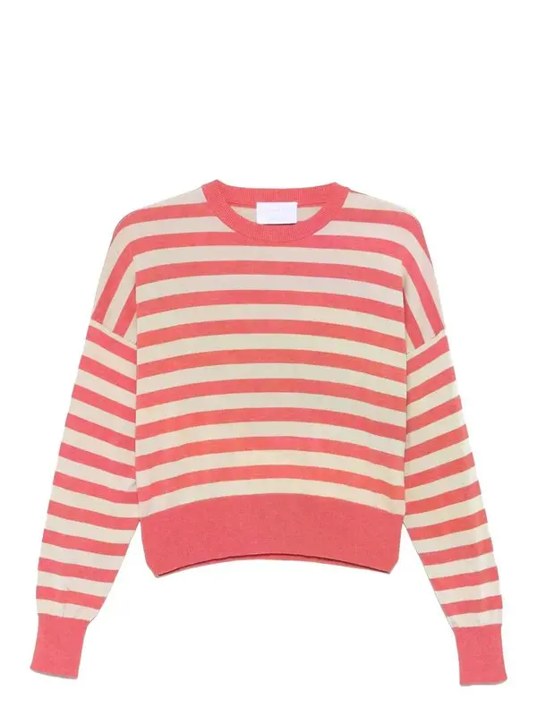 DANIELE FIESOLI Striped Crew Neck Long Sleeve Jumper - Neutrals