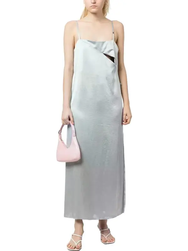 LOW CLASSIC Sleeveless Midi Dress With Cut-out Detailing - Silver