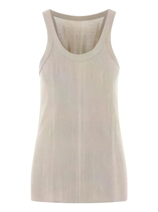 QUIRA Ribbed Knit Tank Top - Neutrals