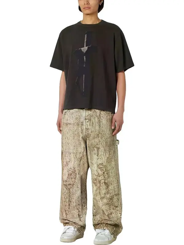 1989 STUDIO Distressed Cargo Trousers - Neutrals