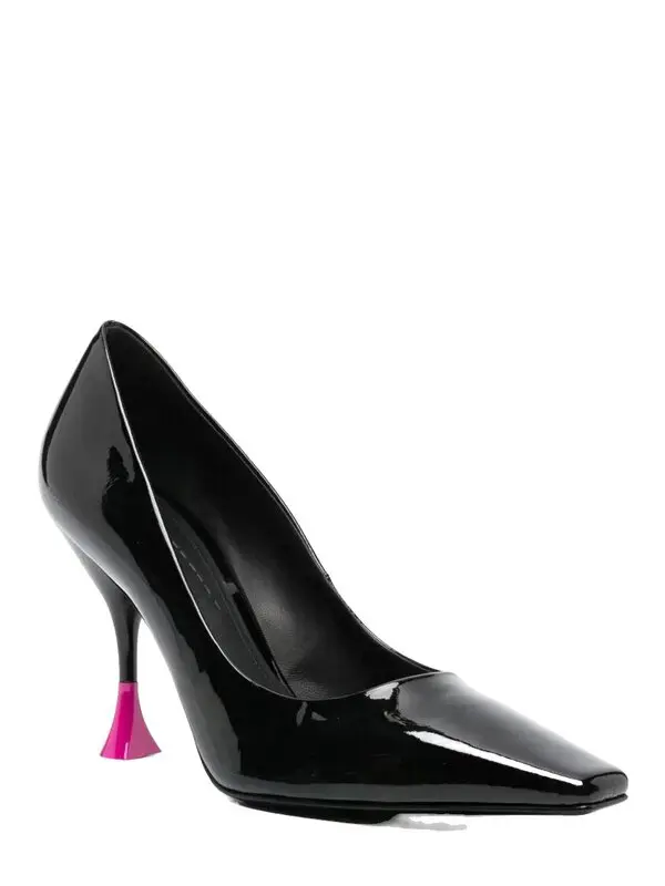 3JUIN Bahia 95mm Patent Leather Pumps - Black
