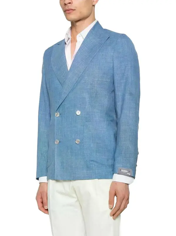 BARBA NAPOLI Double-breasted Blazer - Blue
