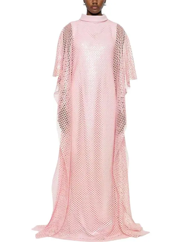 JEAN-LOUIS SABAJI Mesh Abaya - Pink