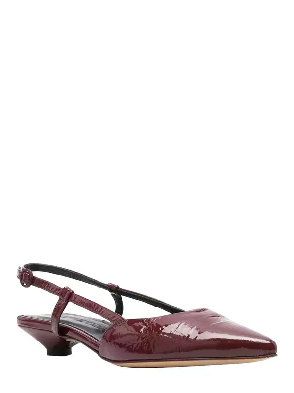 POMME D´OR Leather Slingback Pumps - Red