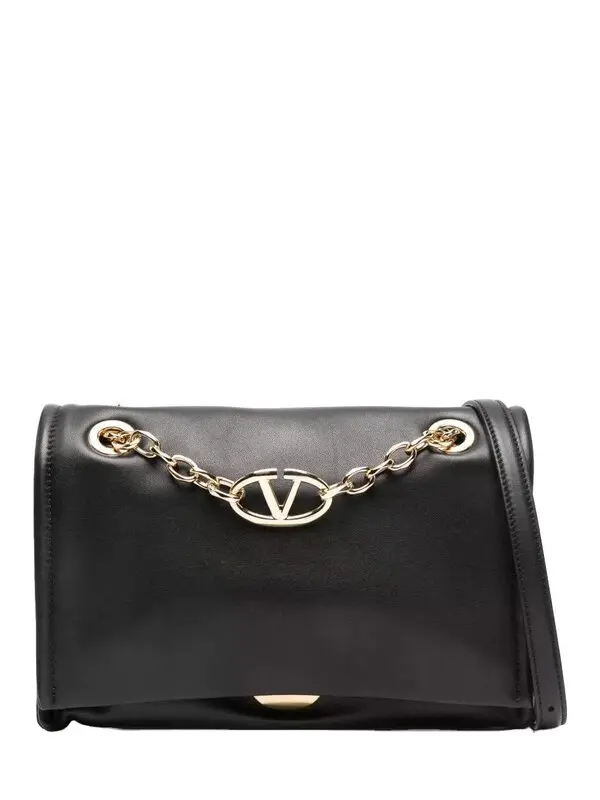Valentino Garavani Maxi Vlogo Signature Shoulder Bag - Black