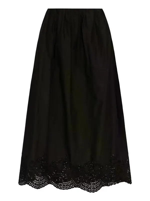 Posse Beryl Broderie Anglaise Skirt - Black