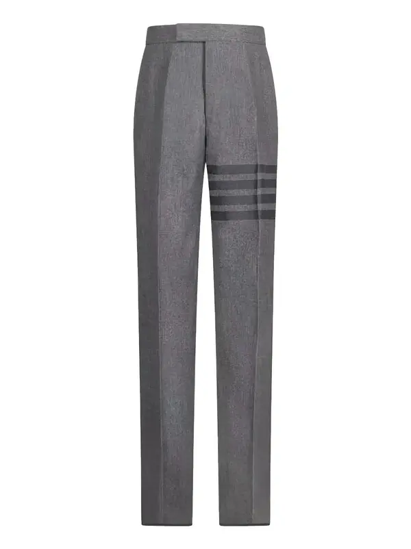 Thom Browne Tonal 4-bar Flannel Trousers - Grey