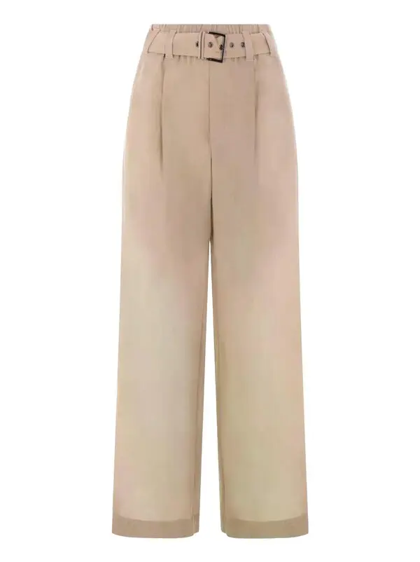 Brunello Cucinelli Belted Gauze Trousers - Neutrals