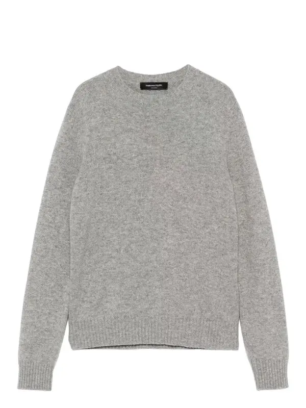 Fabiana Filippi Crew Neck Merino-silk Blend Sweater - Grey