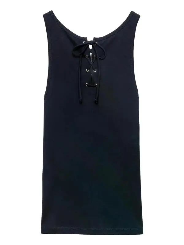 Prada Lace-up Tank Top - Blue