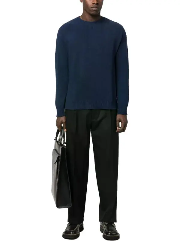 JIL SANDER Fine-knit Virgin Wool Jumper - Blue