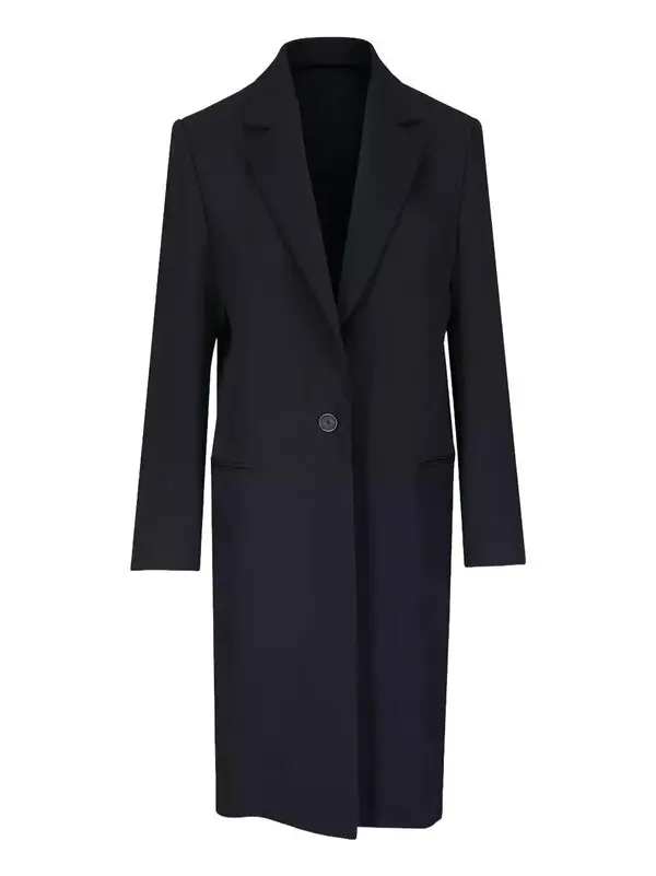 TOTEME Single Breasted Coat With Buttoned Cuffs - Black