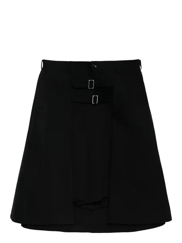 Comme Des Garçons Bermuda Shorts With Concealed Fastening - Black