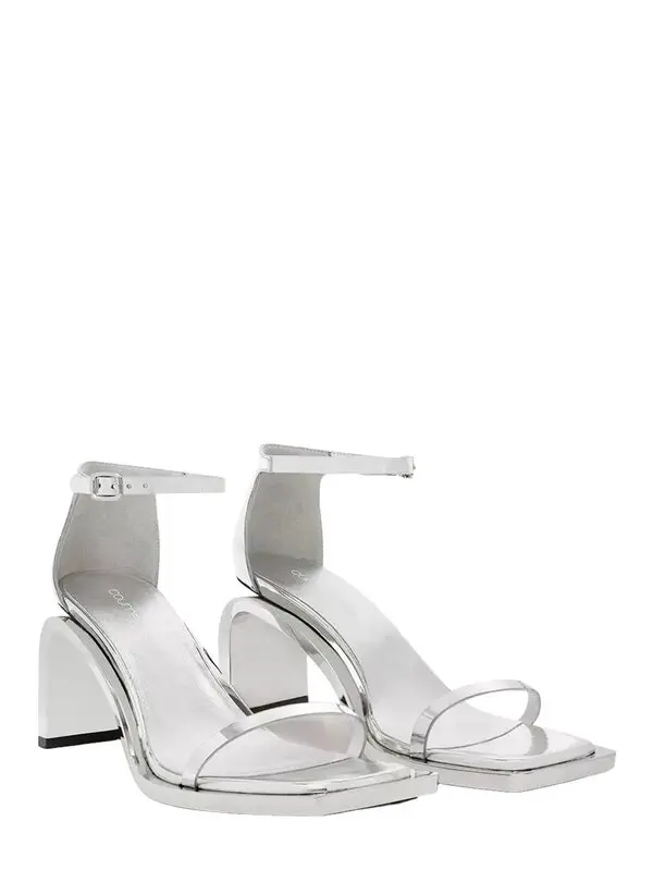 COURREGES Tone Stream Mirror Sandals - Silver