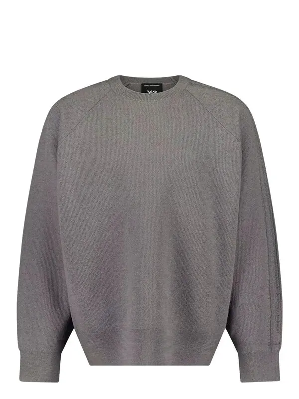Y3 3s Knit Crew Sweater - Grey