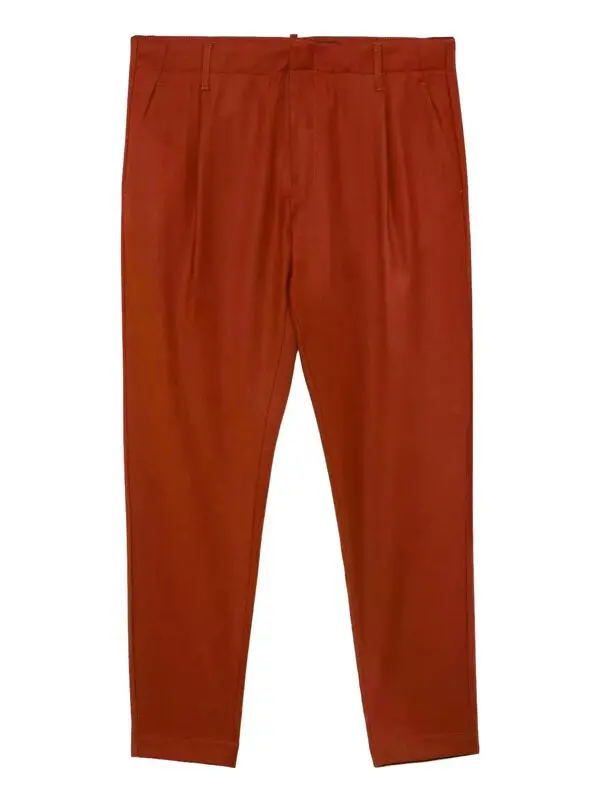 DONDUP Ben Trousers In Virgin Wool Blend - Orange