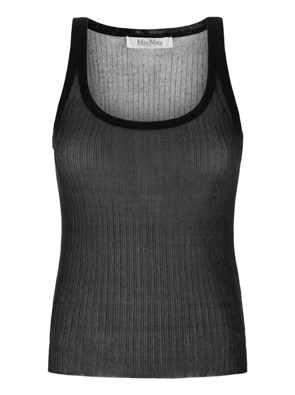 Max Mara Bastia Ribbed Vest - Black