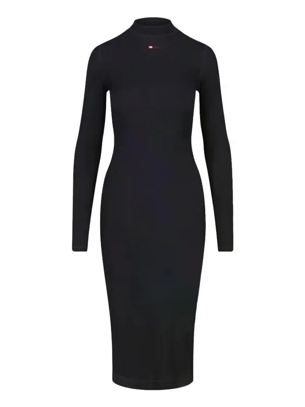 DIESEL® D-mokky-ls-microdiv Midi Dress - Black