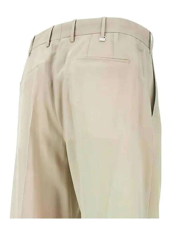PT TORINO Pleated Chinos - Neutrals
