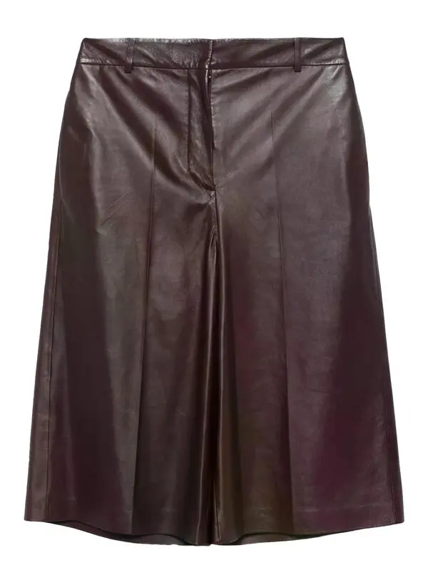 Fabiana Filippi Leather Culottes - Red