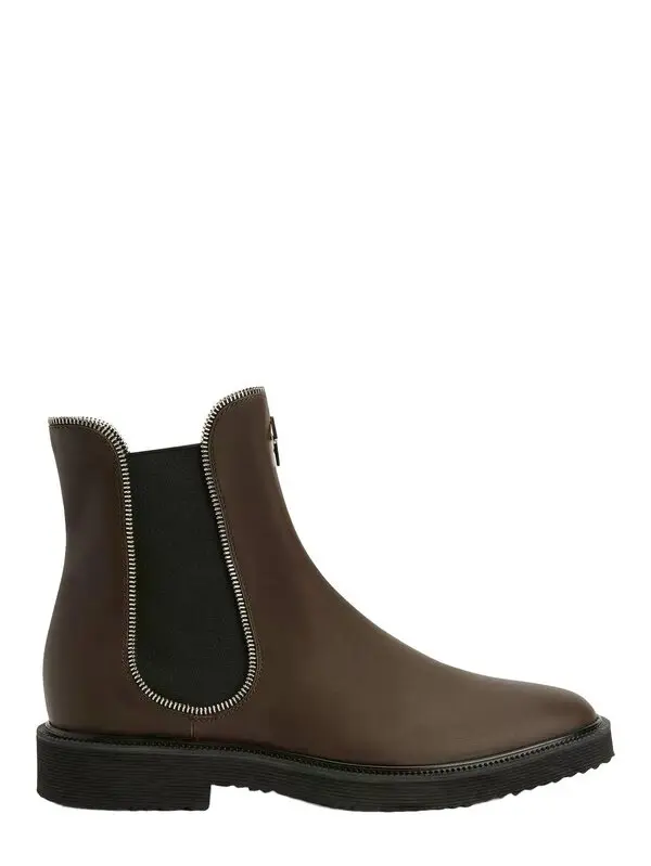 GIUSEPPE ZANOTTI Jaky Leather Chelsea Boots - Brown