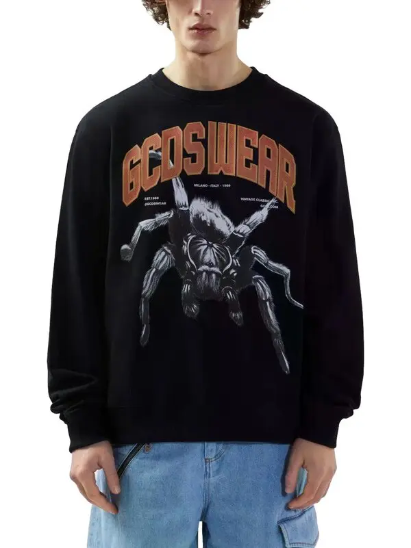 Gcds Sweatshirt With Logo Print - Black