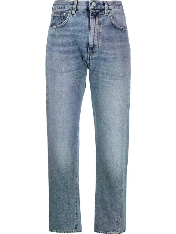 TOTEME Twisted Seam Cropped Denim - Blue