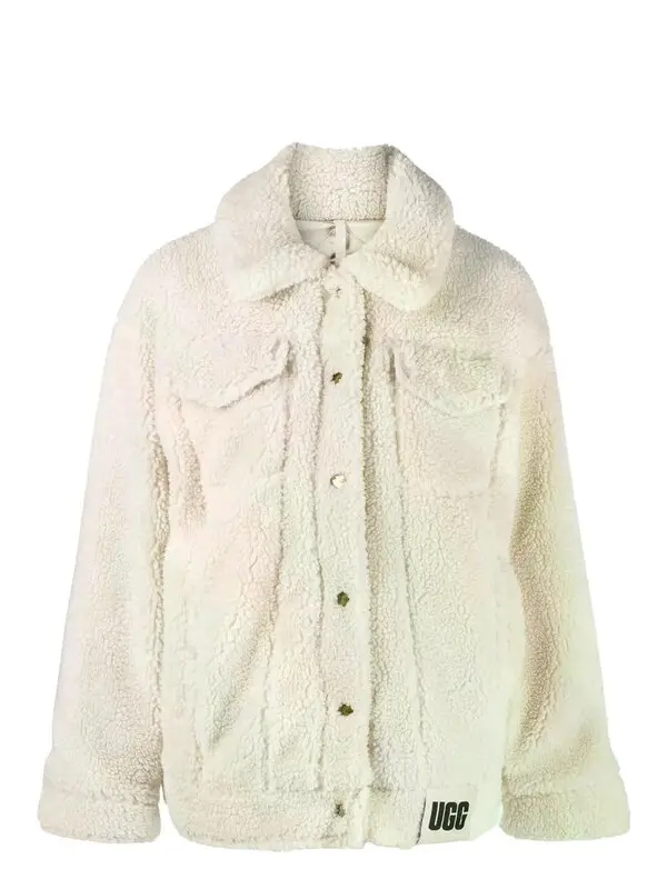 UGG Button-up Faux Shearling Jacket - Neutrals
