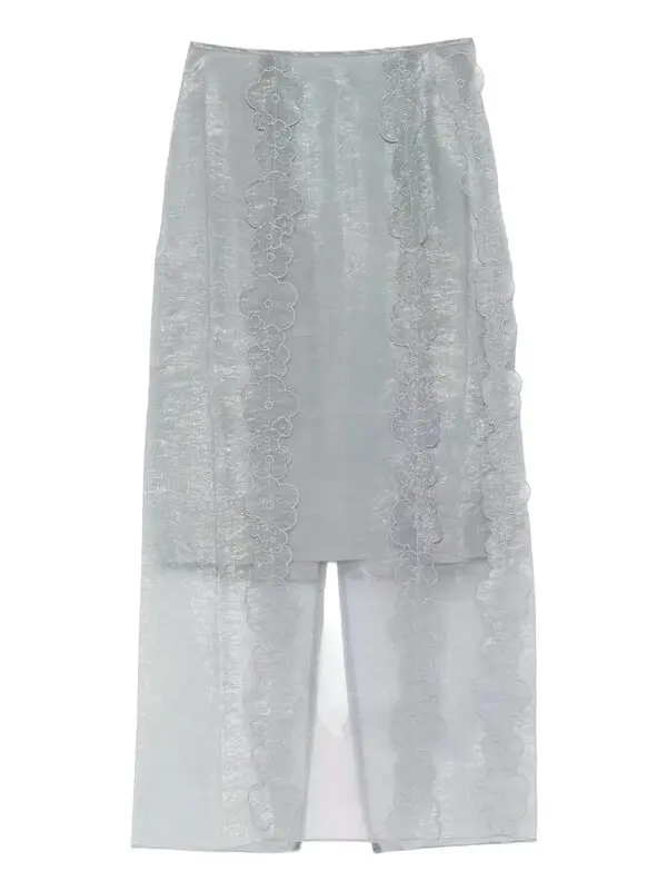 Cecilie Bahnsen Olympia Skirt In Medium - Grey