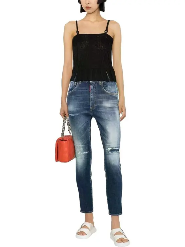 Dsquared2 Twiggy Cropped Jeans - Blue