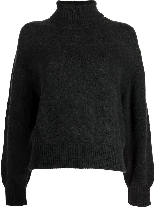 Pringle Of Scotland Cashmere Roll Neck Jumper - Grey