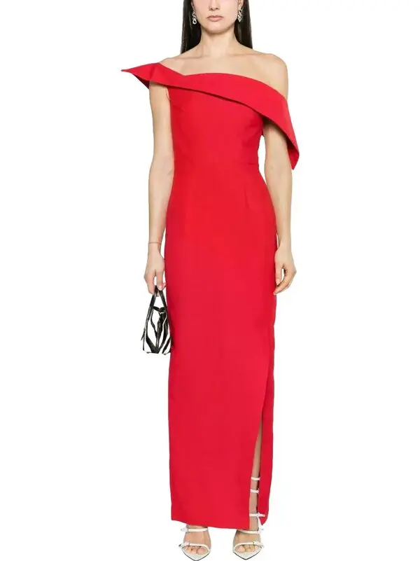Roland Mouret Off-shoulder Crepe Gown - Red