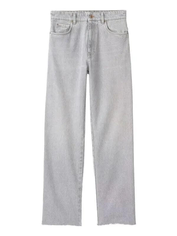 Miu Miu Mid-rise Straight-leg Jeans - Grey