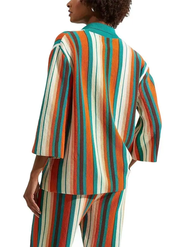La DoubleJ Bay Polo Stripe-pattern Jumper - Red